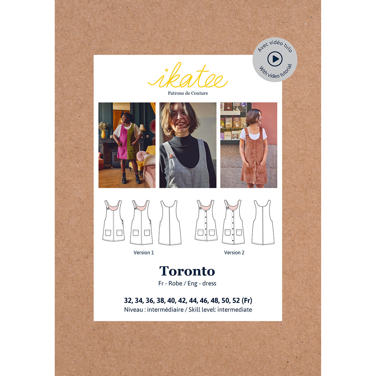 TORONTO - Pinafore Dress - Women 32-52 - Paper Sewing Pattern – Ikatee sewing patterns