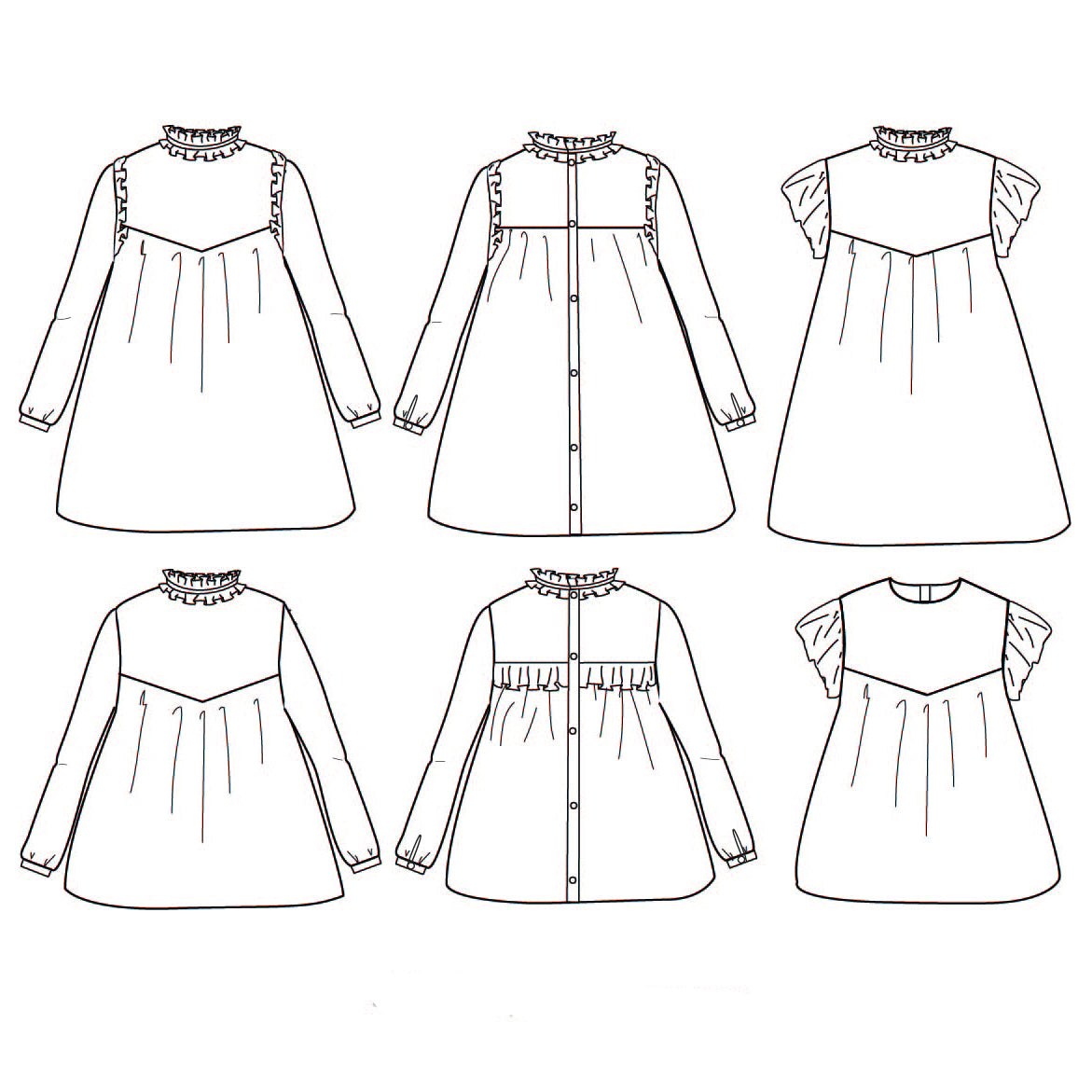 LOUISE Mum blouse & dress - Woman 34/46 - Paper Sewing Pattern – Ikatee ...