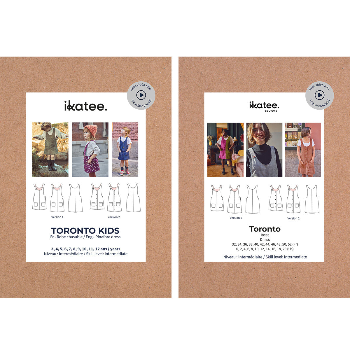 Duo for woman and kid TORONTO dress - paper sewing pattern – Ikatee ...
