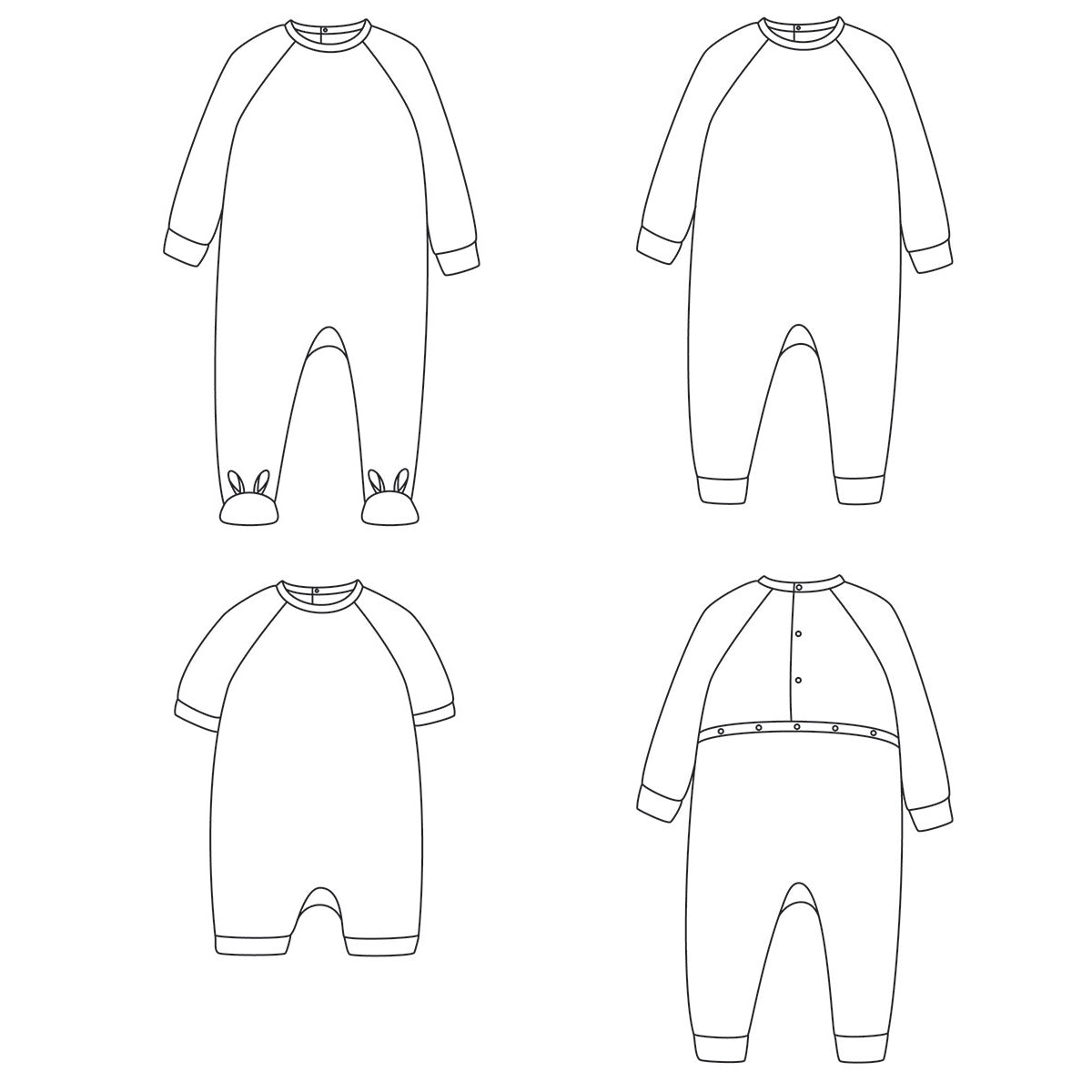 SATURNE pajamas - Baby 1/24M - PDF Sewing Pattern – Ikatee sewing patterns