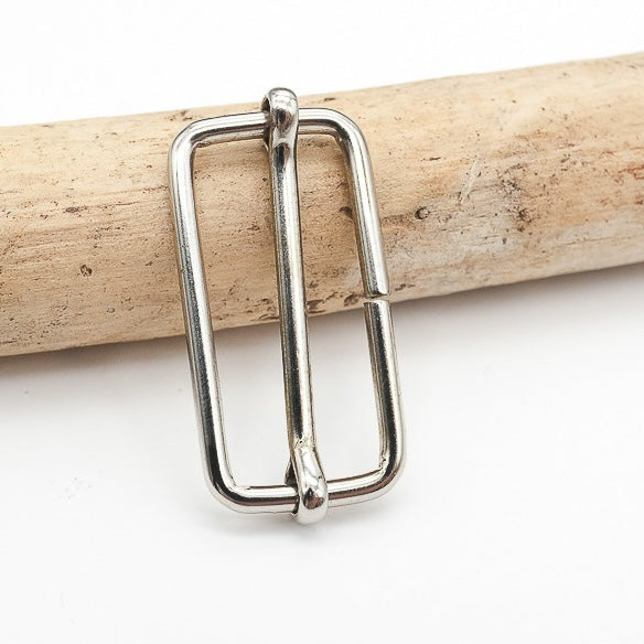 Metal adjustable buckle - 30 or 40 mm - Silver – Ikatee sewing patterns