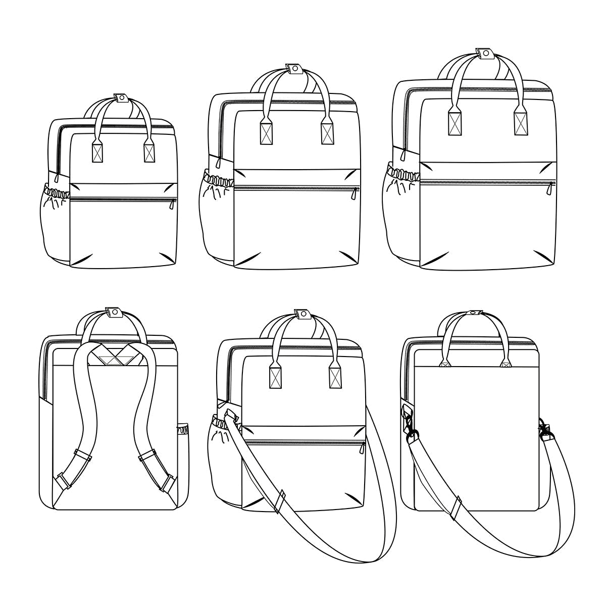 EUGÈNE - Backpack and shoulder bag - PDF Sewing Pattern – Ikatee sewing ...