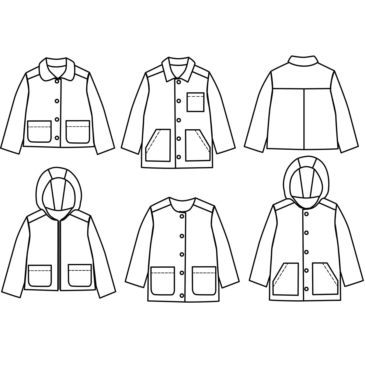 SAM - parka, jacket - Unisex 6m/4y - PDF Sewing Pattern – Ikatee sewing ...