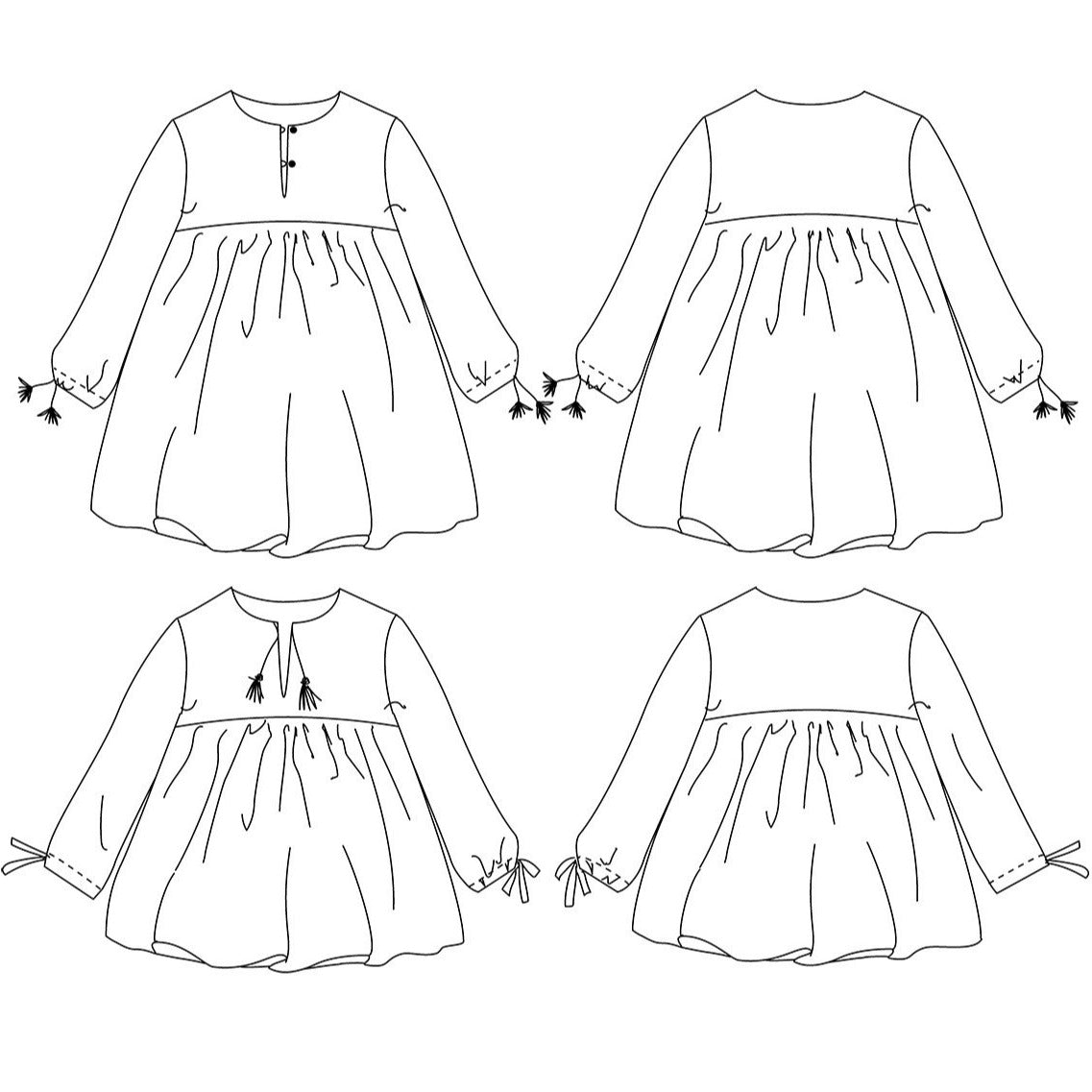 CAMELIA Blouse & Dress - Girl 3/12 - PDF Sewing Pattern – Ikatee sewing patterns
